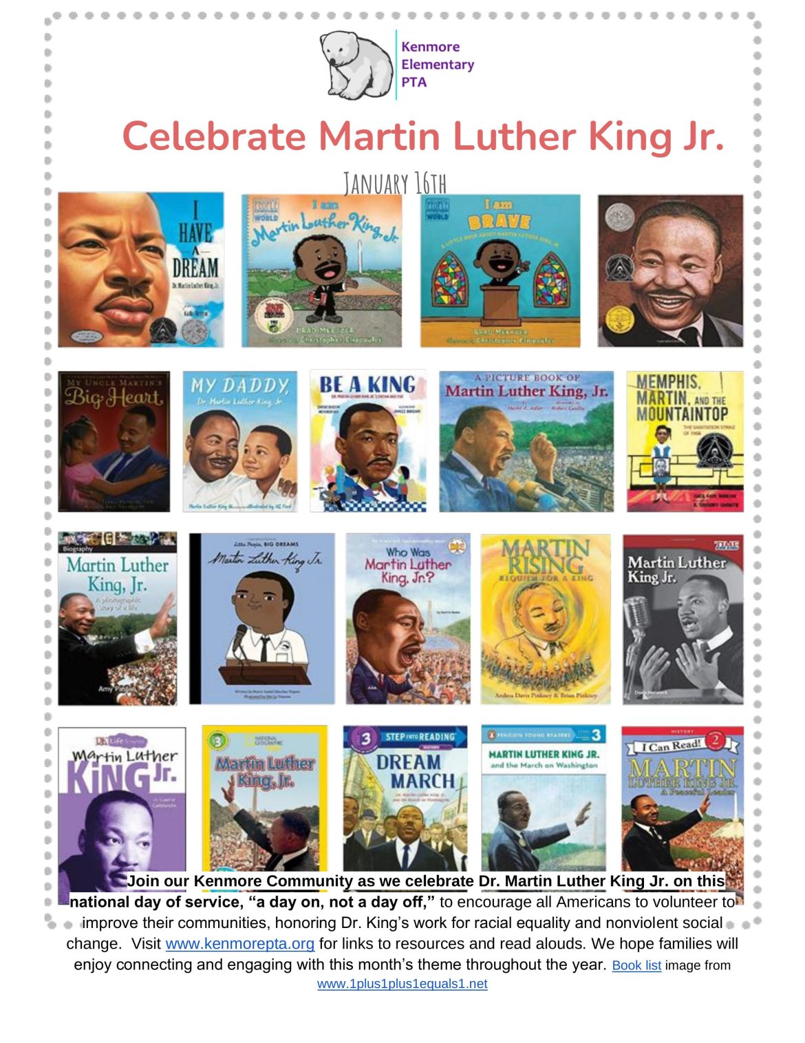 Martin Luther King, Jr. – Kenmore Elementary PTA