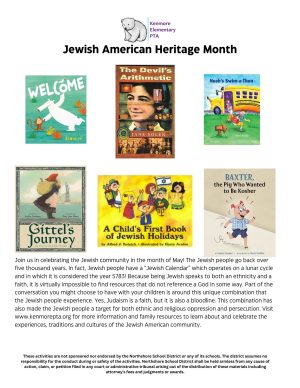 Jewish American Heritage Month – Kenmore Elementary PTA